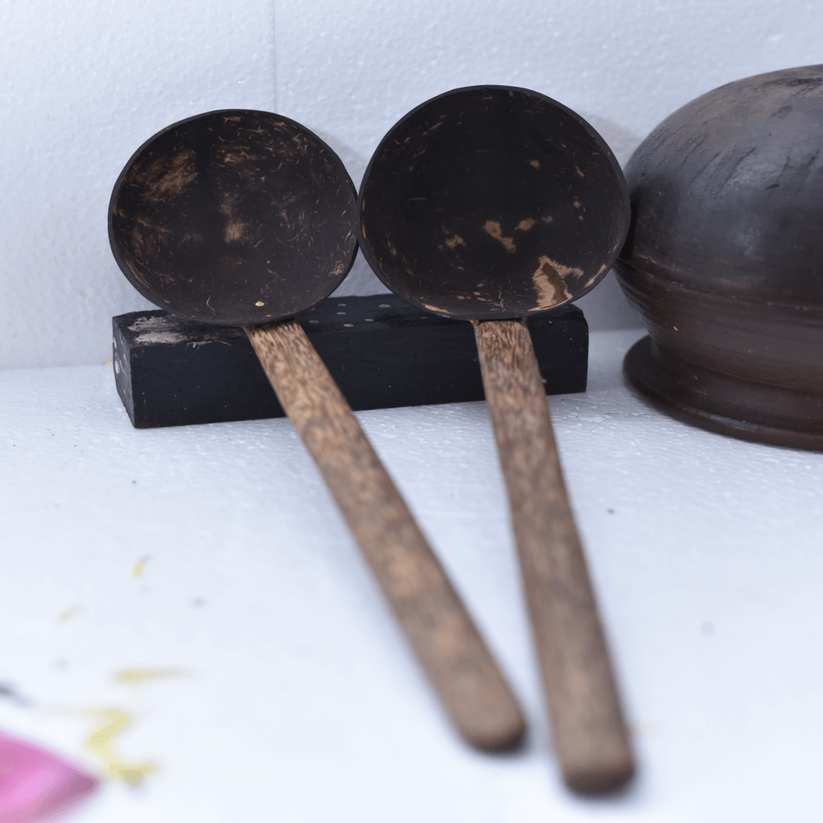 Coconut Shell Eco Friendly Cooking Ladle (Thavi) (Pack of 2) – beetroots